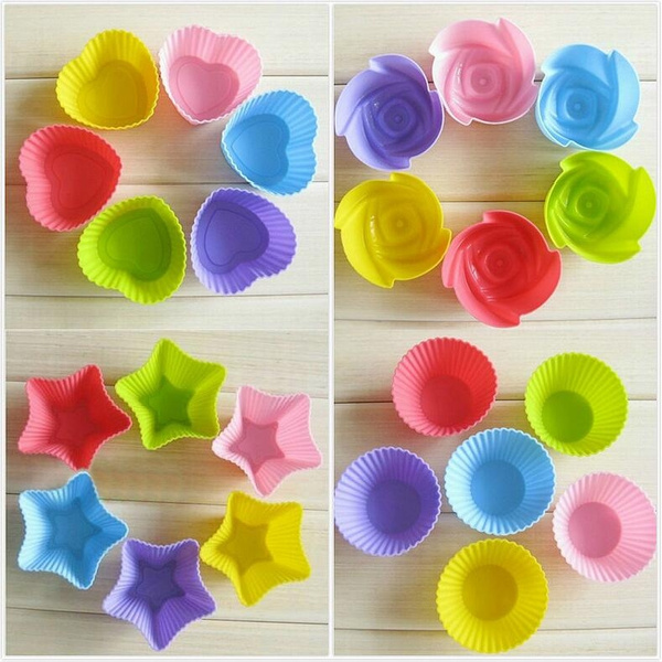 New Arrival 6Pcs 7cm Puff Mold Baking Mould DIY Chocolate Cake Egg Tart ...