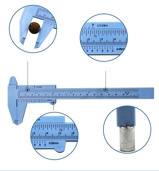 Portable Vernier Caliper Plastic Gauge Micrometer Measuring Tool 0 ...