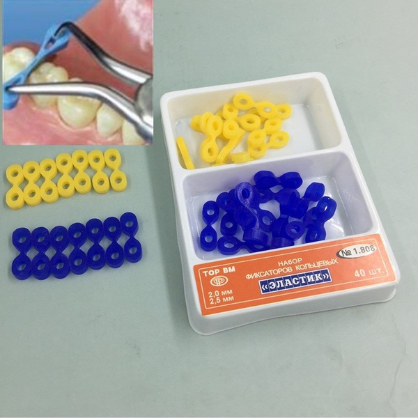 40pcs Elastic Rubber Fixing Wedges Matrix Matrices Dam Composite TOR VM ...
