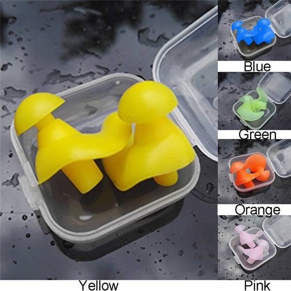 2 Pair Waterproof Dustproof Silicone Spiral Sleeping Earplug ...