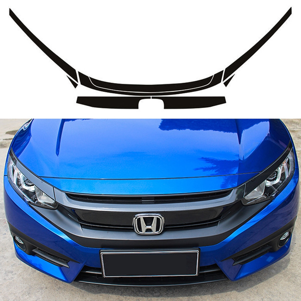 Carbon fiber Type R Style Front Grille SticKer Decal Kit for Honda ...
