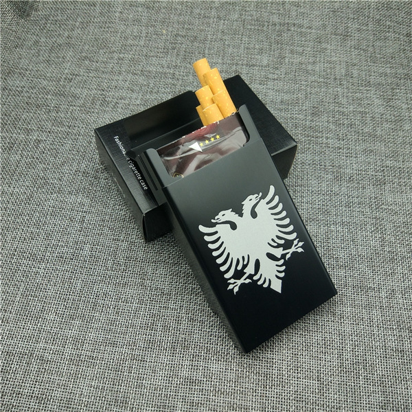 Eastern Europe Totem Double Headed Eagle Cigarette Case Box Aluminium ...