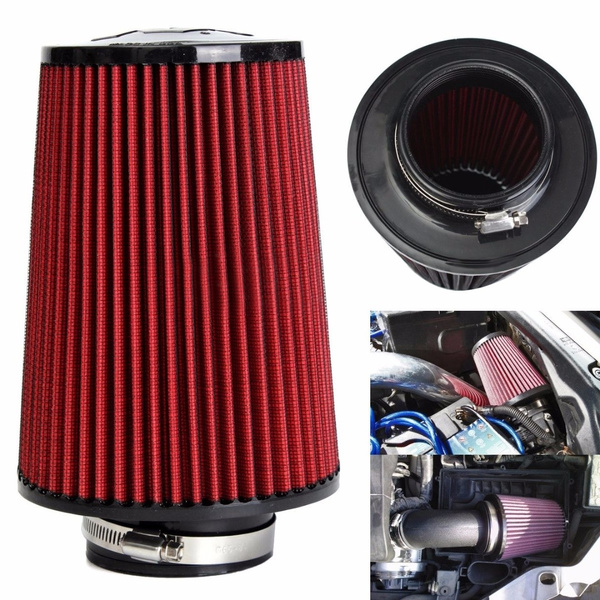 Car Trunk 3 Inch High Flow Cold Air Intake Filter Tapered Cone Cleaner ...