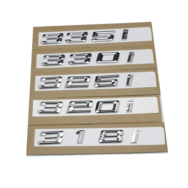 1set Silver Color 318I 320I 325I 328I 330I 335I Car Refit Displacement ...