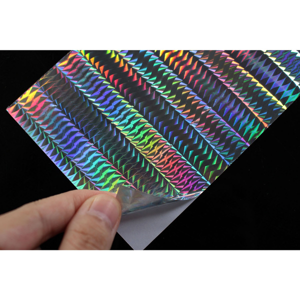 6 pcs 10X21cm Holographic Adhesive Film Flash Artificial Fish Skin DIY ...