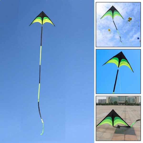 1.6M Prairie Pattern Triangular Kite Ideal Picnic Toy With 5M Black And ...