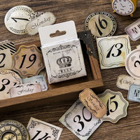 45 PCS/box New Vintage Date Album Paper Lable Stickers Crafts And ...