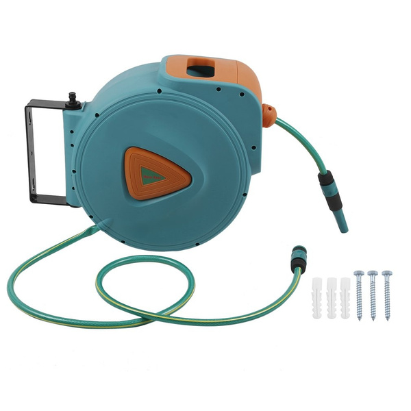Water Drum Garden Hose Auto Rewind Automatic Reel Rolling Machine 30M ...