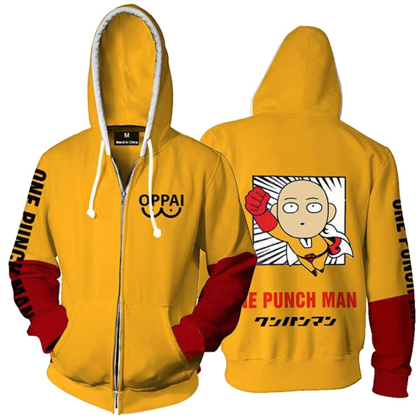 ONE PUNCH-MAN Cartoons Anime Hooded Sweater Men's Jacket Cosplay ...