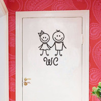 Funny Bathroom Toilet Stickers Fashion Style Vinyl Door Stickers | Wish