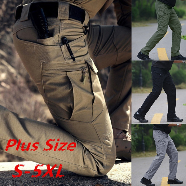 Men's Cotton Multi-Pockets Pants Tactical Military Cargo Pants Outdoor ...