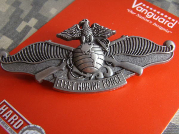 US NAVY FLEET MARINE FORCE WARFARE DEVICE WINGS BADGE PIN INSIGNIA USMC ...
