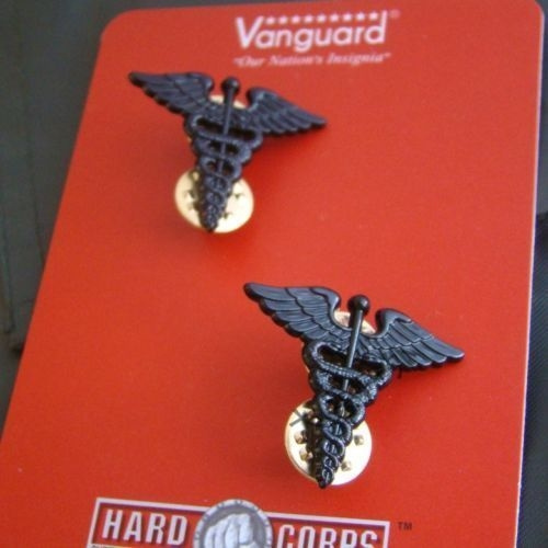 PAIR US ARMY MEDICAL SERVICE CORPS OFFICER NURSE CORPS LAPEL BADGE PIN ...