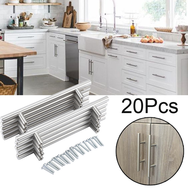 20Pcs Modern Furniture Handles Kitchen Cabinet T Pulls Handles knobs ...