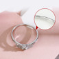 Women Glaring 925 Sterling Silver Multi-drill Diamonds Ring Wedding ...
