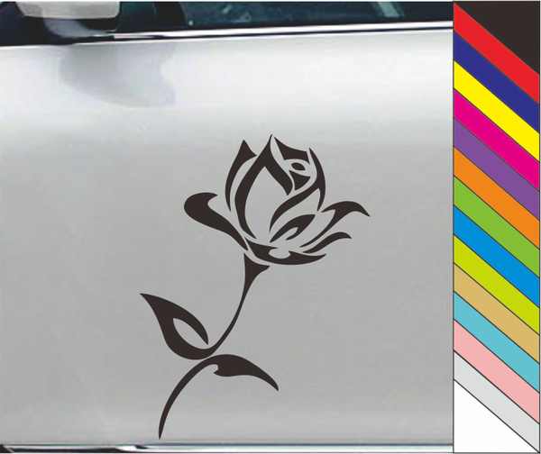 Beautiful Rose Flowers Vinyl Car Bumper Decal Sticker for Wall Window ...