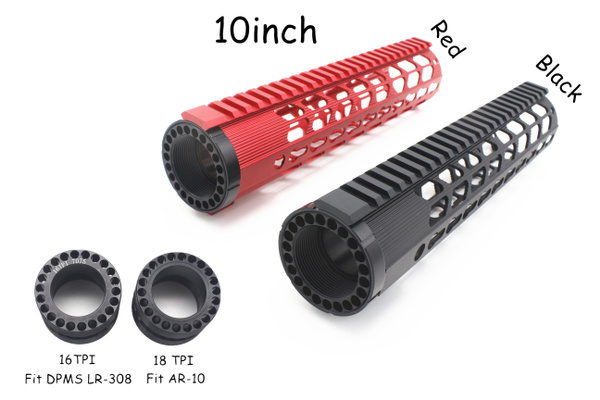 10''inch Keymod Handguard Rail Free Float Mount System LR-308 Black/Red ...