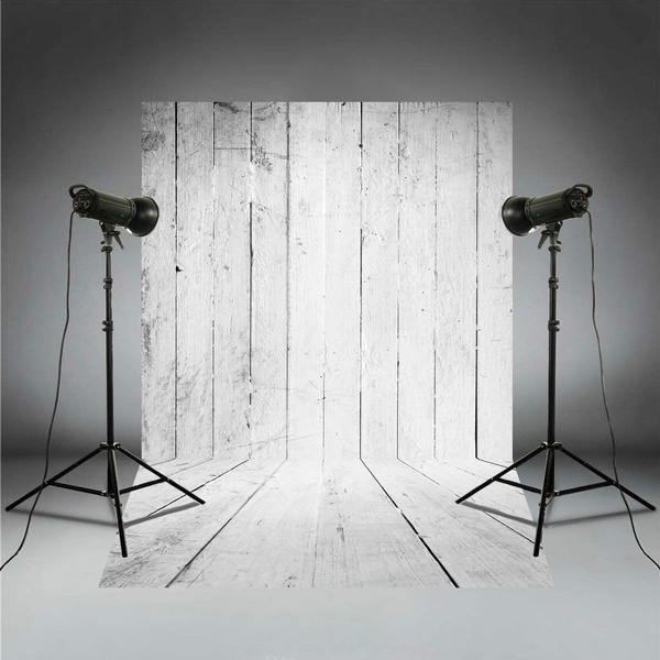 FiVan White Grey Wood Photo Booth Backdrop Wooden Floor Design ...