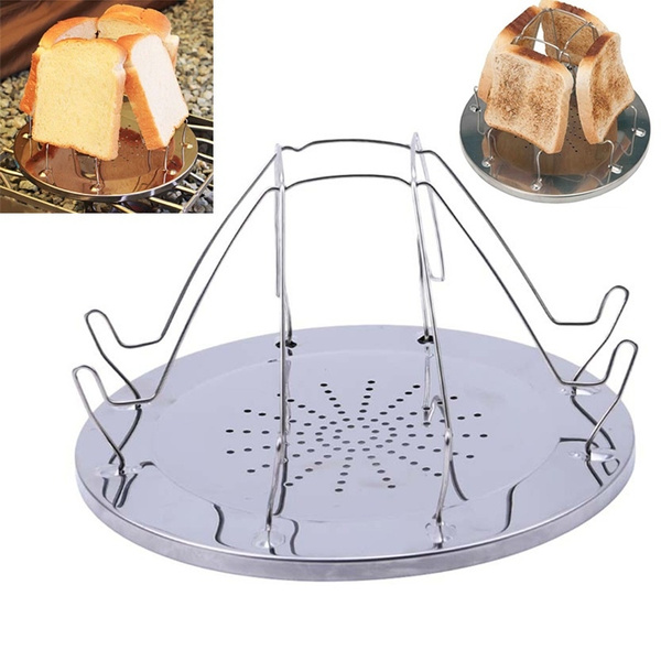 Folding Camp Stove Bread Toaster Tray Rack Cooking Camping Breakfast | Wish