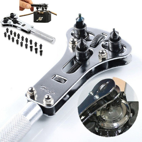 Stainless Steel Watch Case Opener Adjustable Screw Back Remover ...