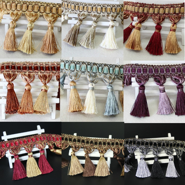 Tassel Fringe Edging Trim Sewing Crafts Curtains Cushions Furnishings ...