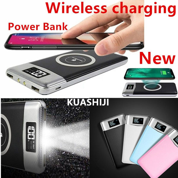 New Qi Wireless Power Bank Charger Powerbank Portable External Battery ...