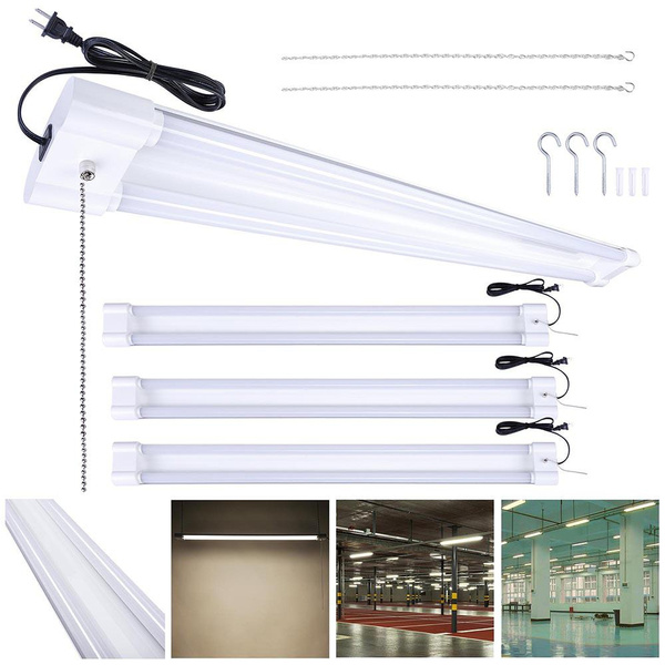 Yescom 4x 4 Ft LED Shop Light Ceiling Hanging Utility Light Features ...