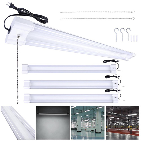 AndYes 4x 4 Ft LED Shop Light Ceiling Hanging Utility Light Features ...