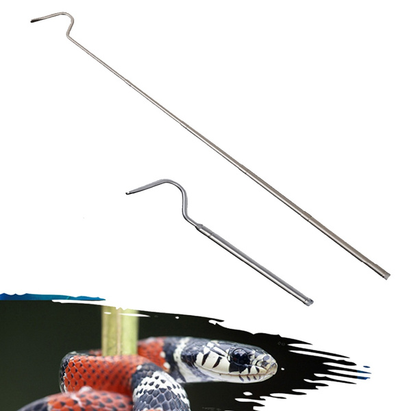 Snake Hook Extendable Stainless Steel Handing Tool Reptile Grabber ...