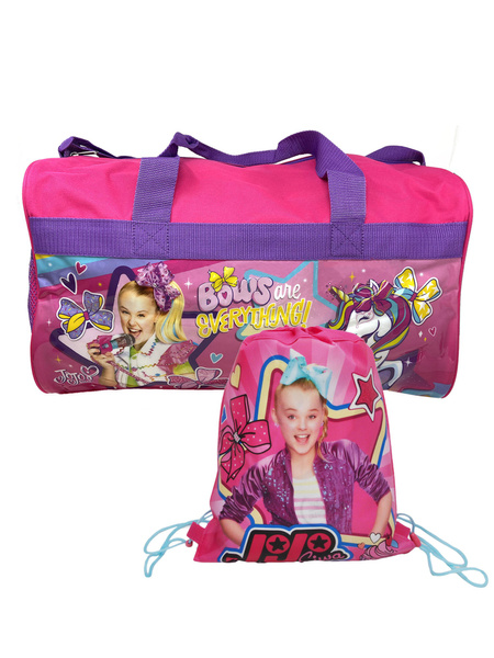 JoJo Siwa Duffel Bag w/ Sling Bag 2-Piece Set Pink Girls Dance Bag ...