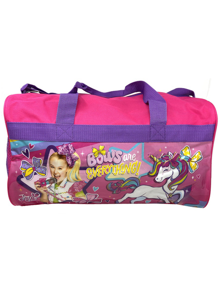 JoJo Siwa Unicorn Duffel Bag Travel Carry-On 17" Pink Bows Shoulder ...