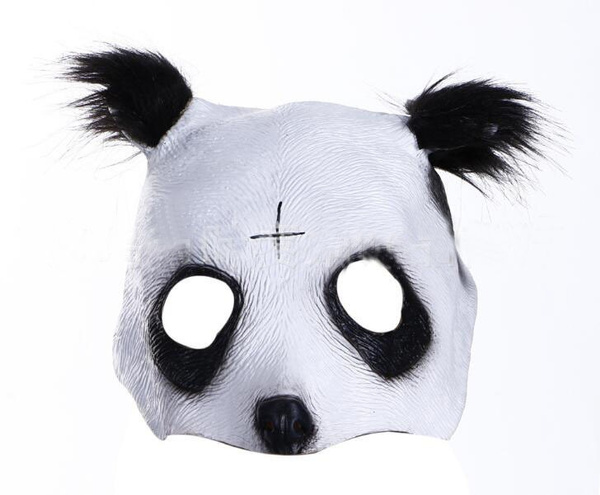 Halloween mask, German singer CRO, the same cos half face panda latex ...