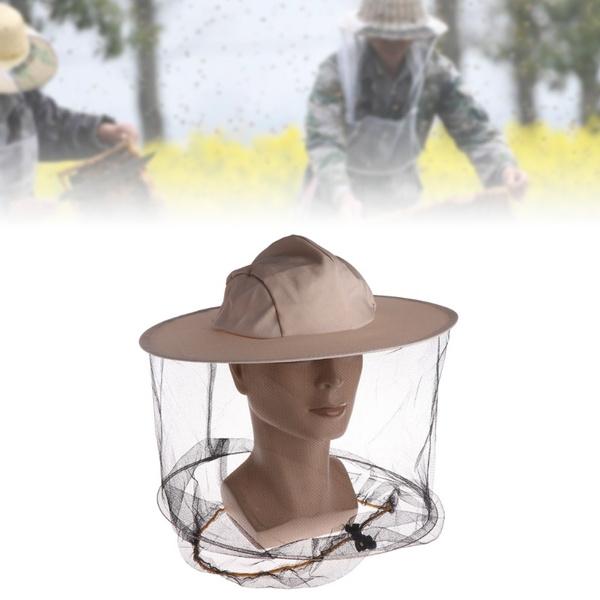 Bee Hat Beekeeping Denim Net Head Face Protector Cap Mosquitoes Outdoor ...