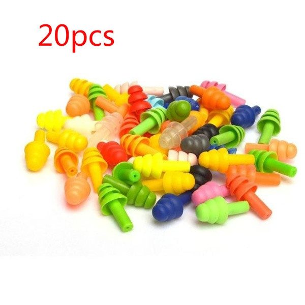 20Pcs Silicone Ear Plugs Anti Noise Snore Earplugs Comfortable For ...