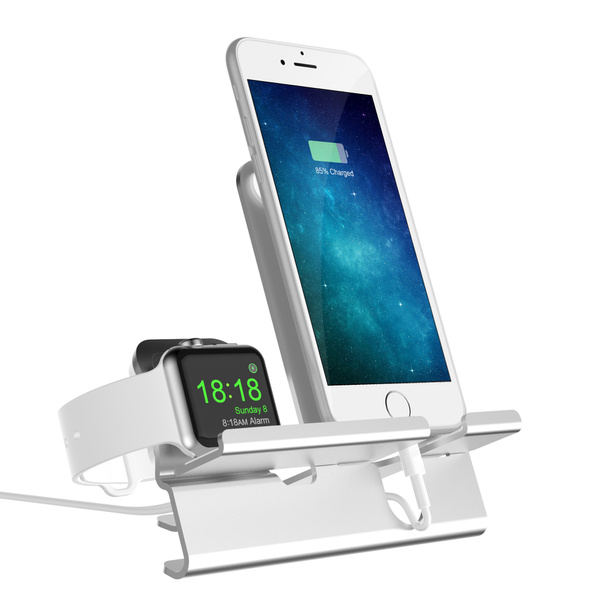 2 in 1 for Apple Watch Stand and iPhone Holder - iWatch Charging Stand ...