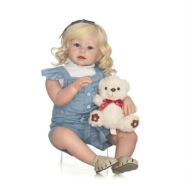 70cm/28" Big Reborn Baby Girl Doll Toy Newborn Soft Vinyl Silicone Doll ...