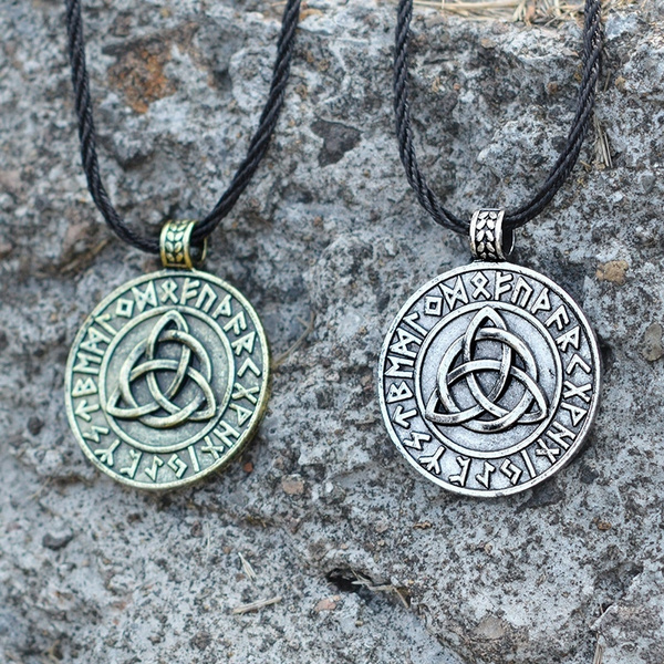 Slavic Norway Valknut Pagan Amulet Pendant Men Necklace Scandinavian ...