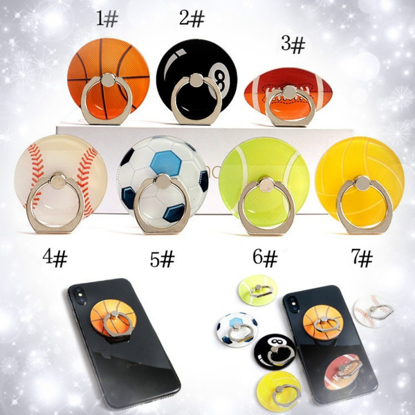 360 Degree Finger Ring Holder Creative Basketball Football Baseball ...