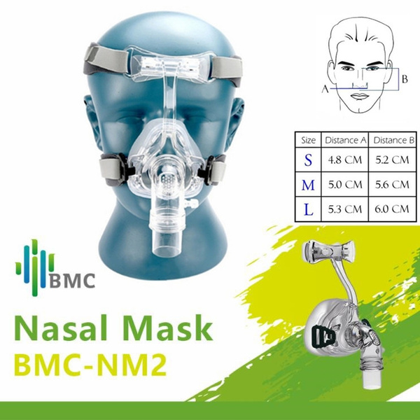 NM2 Nasal Mask For CPAP Masks Interface Sleep Snore Strap With Headgear ...