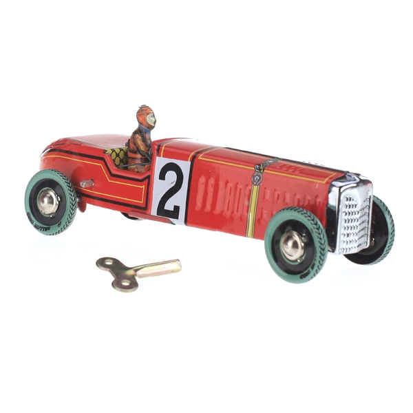 Vintage Wind-up Red Racer Race Car Toy | Wish