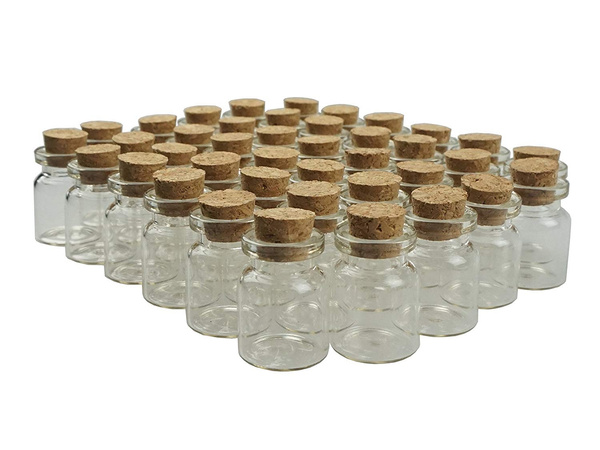 5ml Small Mini Glass Bottles Sample Jars with Cork Stoppers for Art ...