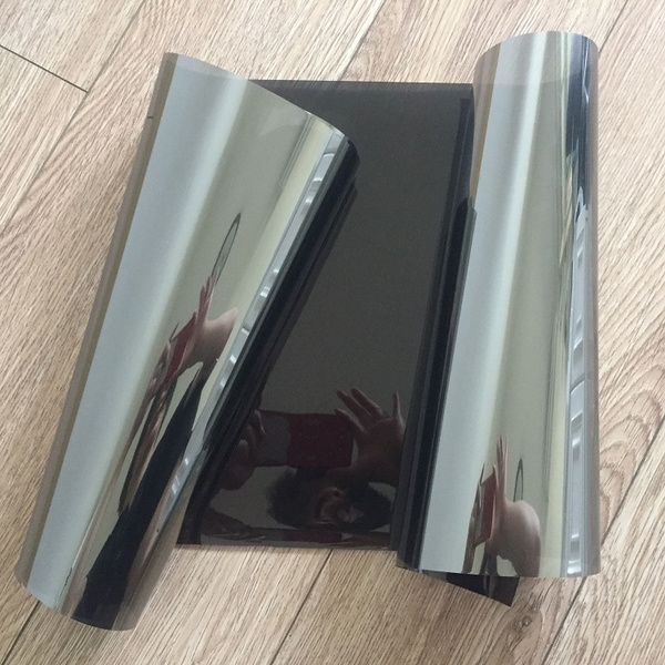 Black Silver Mirror Window Film Insulation Solar Tint Stickers UV ...
