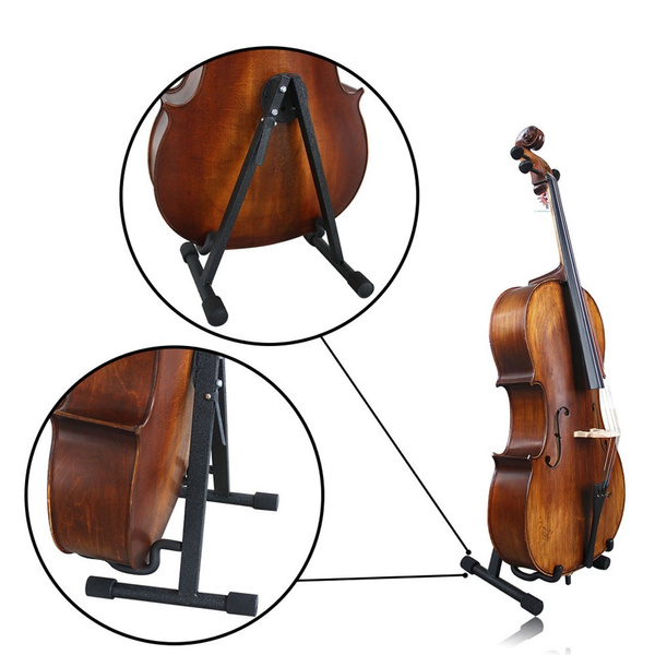 Black Color Metal Adjustable Cello Stand Suitable for 1/8 - 4/4 Size ...