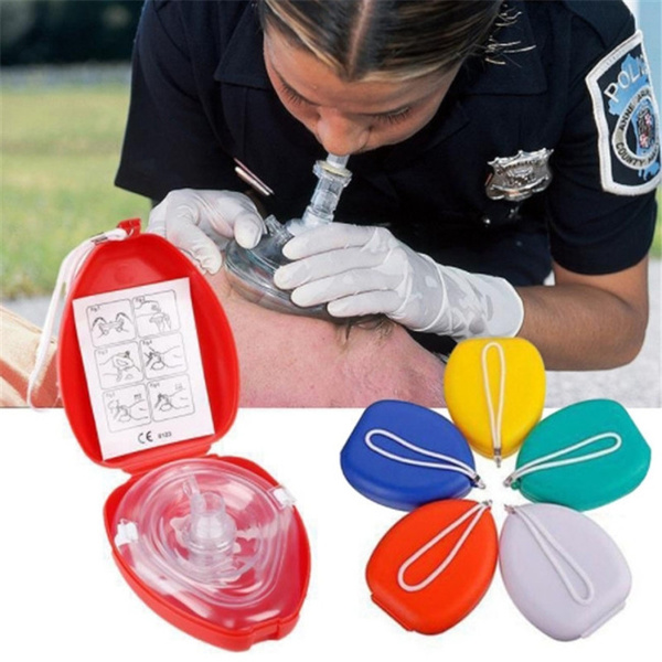 CPR Mask Hard Case Resuscitation Face Shield First Aid Kit Emergency Respirator | Wish