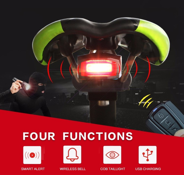 icycle Wireless Anti-theft Alarm Lock Bike Remote Control Rear Light ...