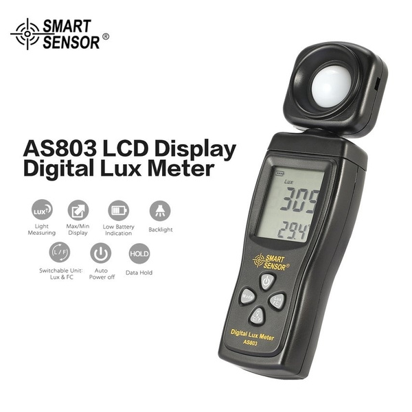 SMART SENSOR AS803 Spectrometer Digital Lux Meter Luminance Tester ...