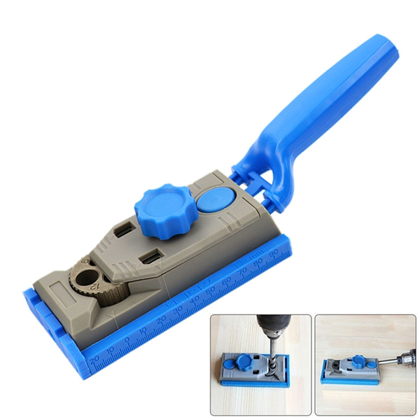 2 in 1 Pocket Hole Jig System Drill Guide Wood Doweling Joinery ...