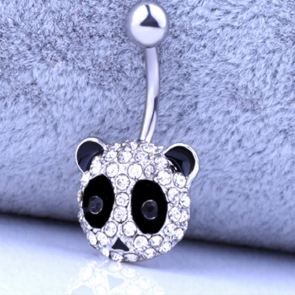 Panda Navel Piercing Nombril Belly Button Rings Women Belly Piercing ...