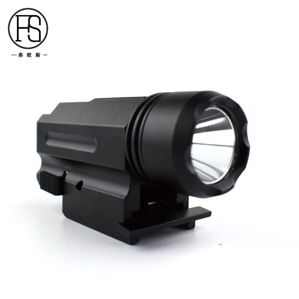 FS Tactical X100 LED Flashlight For Pistol Gun 20mm Picatinny Rail Use ...