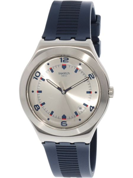Swatch Men's Brut De Bleu YWS431 Silver Rubber Quartz Dress Watch | Wish